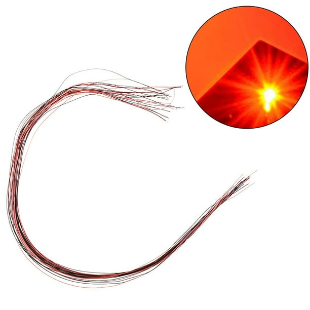 MYG 15 x Pre Wired Red #0402 SMD led Lighting Kits Pre-soldered LEDs ...