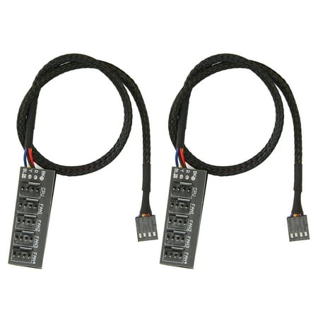 PC Fan Hub Adapter Cable,2Pcs PWM Fan Hub PWM Fan Adapter Cable PC Fan ...