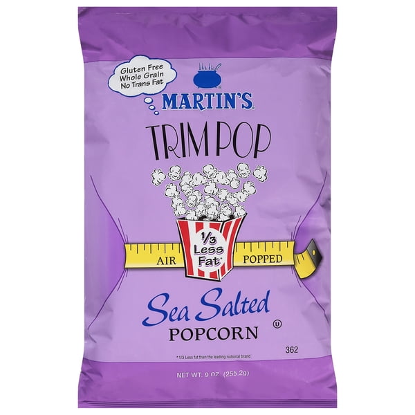 Martin's Trim Pop Sea Salted Popcorn, 3-Pack 9 oz. Bags - Walmart.com
