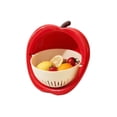 Apple Colander Set Fruit Washing Sculpted Piece with Strainer, Red Two ...