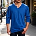 Dagugfen Long Sleeve Tops for Men V Neck Loose Fitted Breathable ...