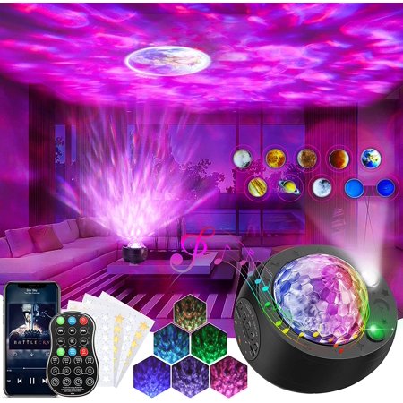 Star Sky Projector Ceiling Planet Lamp Musical LED Projector Bluetooth ...