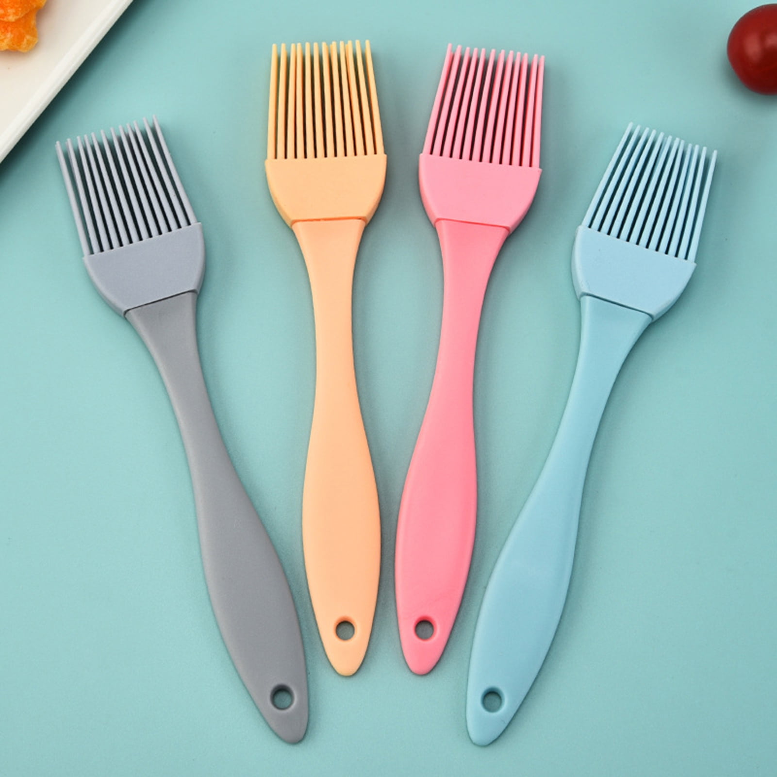 Opvise Silicone Kitchen Basting Brushes 2 Piece Set High Toughness Oil Brushes Grilling And