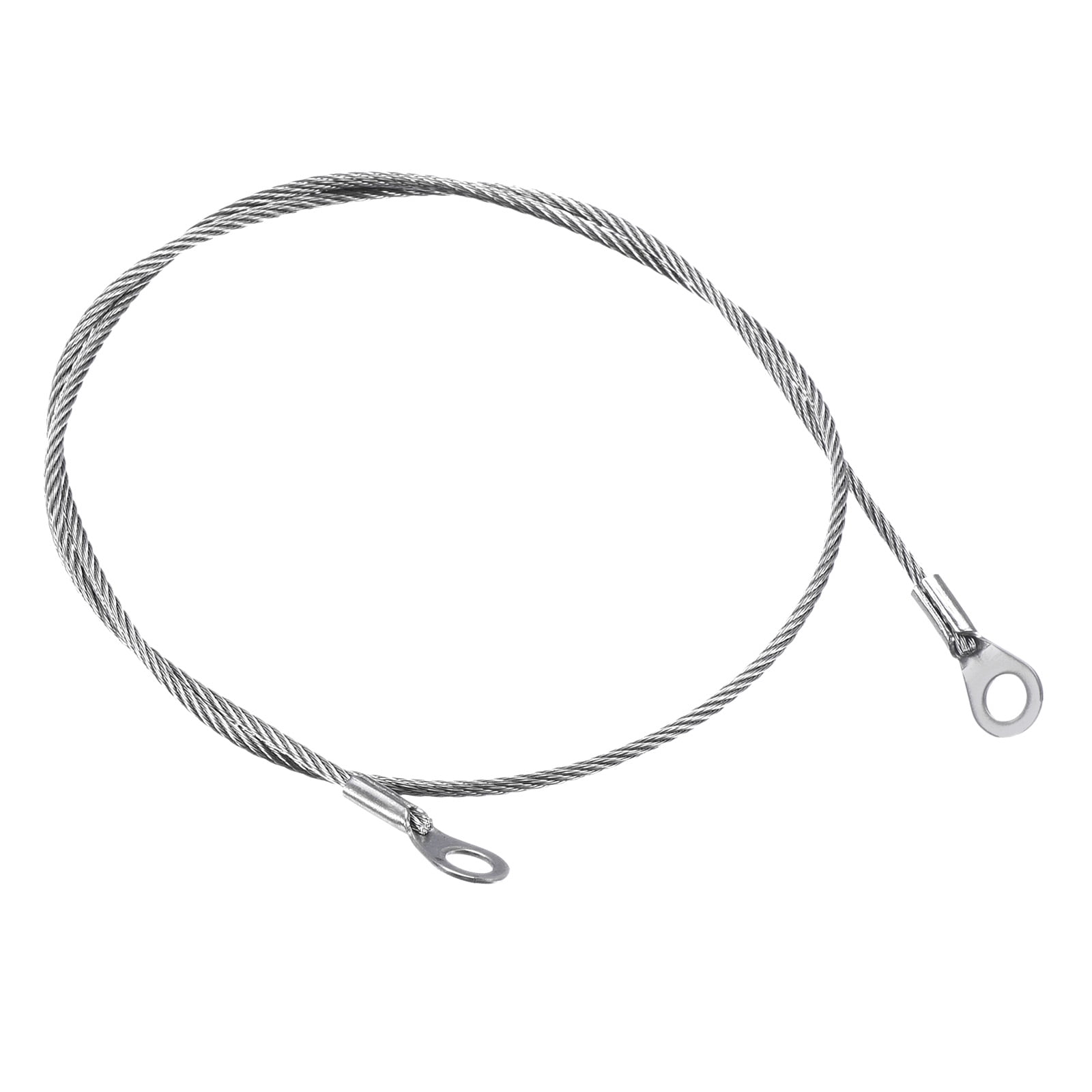 Uxcell 2mmx50cm Stainless Steel Lanyard Cable Eyelets Ended Wire Rope 4 ...