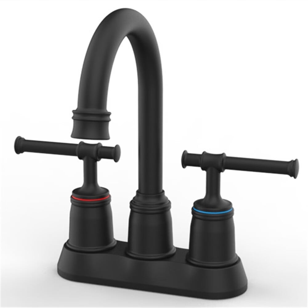 8 inch 3 Holes 2 Handle Bathroom Sink Faucet Water Tap with Pop-up ...