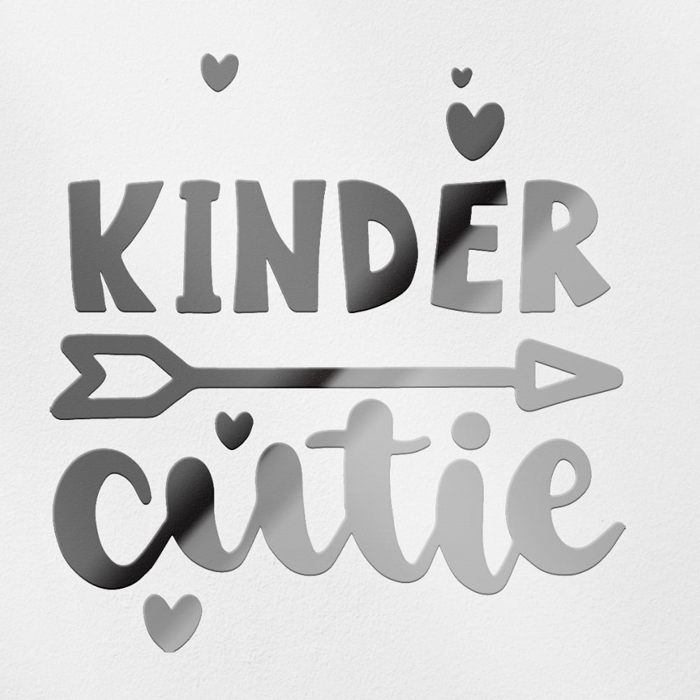Transparent Decal Stickers Of Kinder Cutie (Metallic Silver) Premium ...