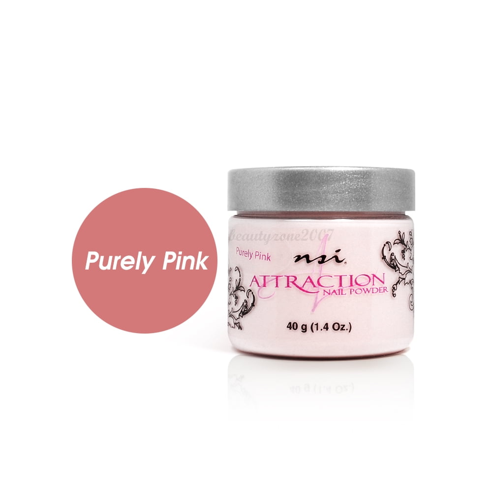 Nsi Attraction Nail Acrylic Powder - Purely Pink 1.4oz / 40g - Walmart.com