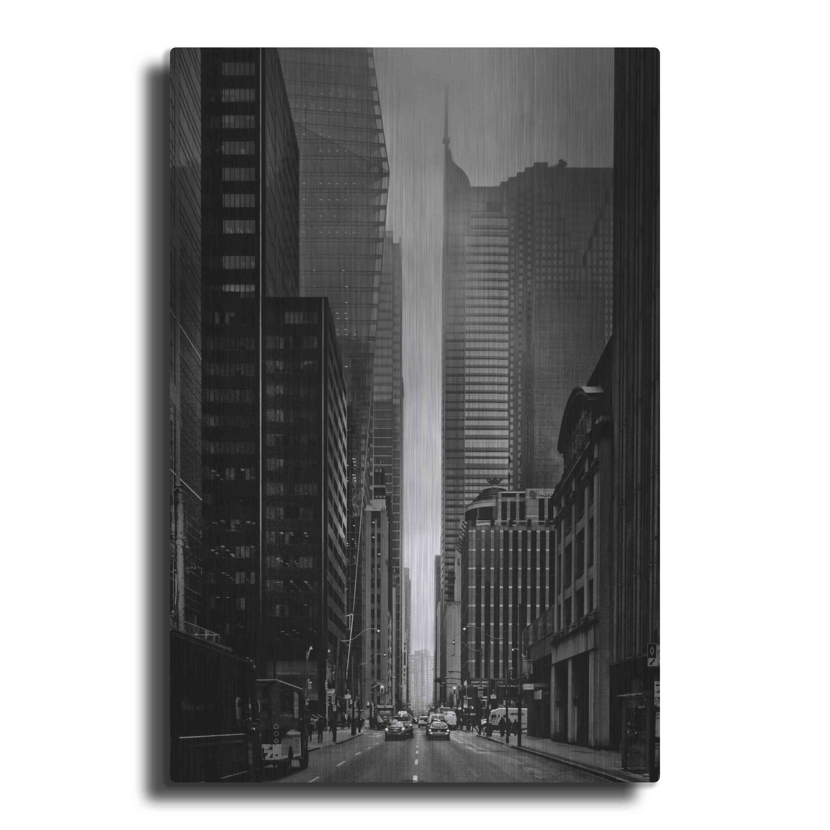 Luxe Metal Art 'Downtown Fogfest No 25' by Brian Carson, Metal Wall Art ... Luxe Metal Art 'Downtown Fogfest No 25' by Brian Carson, Metal Wall Art ...