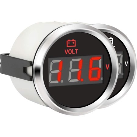 52MM Universal Digital Boat Voltmeter Car Voltage Gauge 9-32V 2 ...