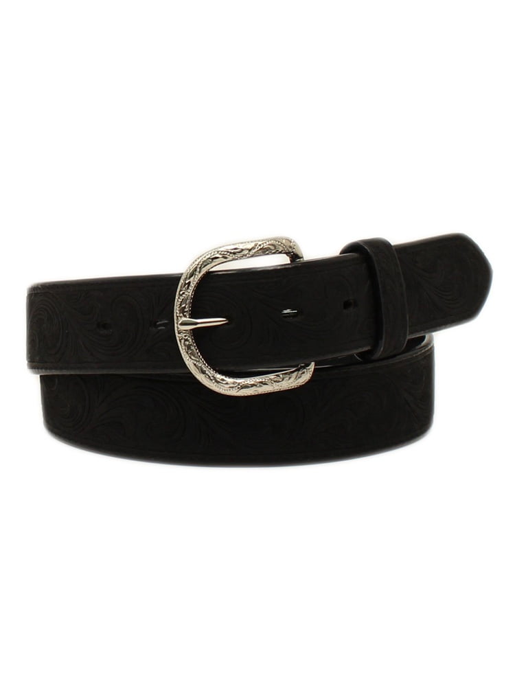 Nocona Men's Western Scroll Belt Black 34 - Walmart.com