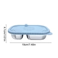 Blue Stainless Steel Bento Box With Silicone Lid Leak-Proof And Two ...