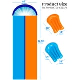 Joyfy 32.5ft Double Water Slide, Heavy Duty Lawn Water Slide with ...