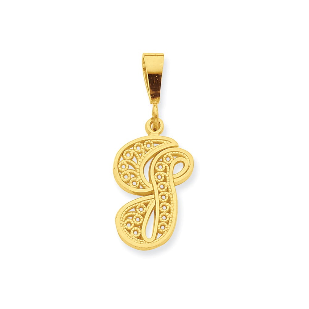Million Charms - 10k Yellow Gold Initial J Charm - Walmart.com ...