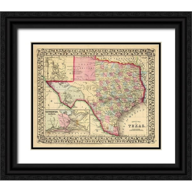 Mitchell 14x12 Black Ornate Wood Framed with Double Matting Museum Art ...