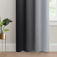 Yakamok Grommet Light Blocking Blackout Ombre Black Curtains for ...