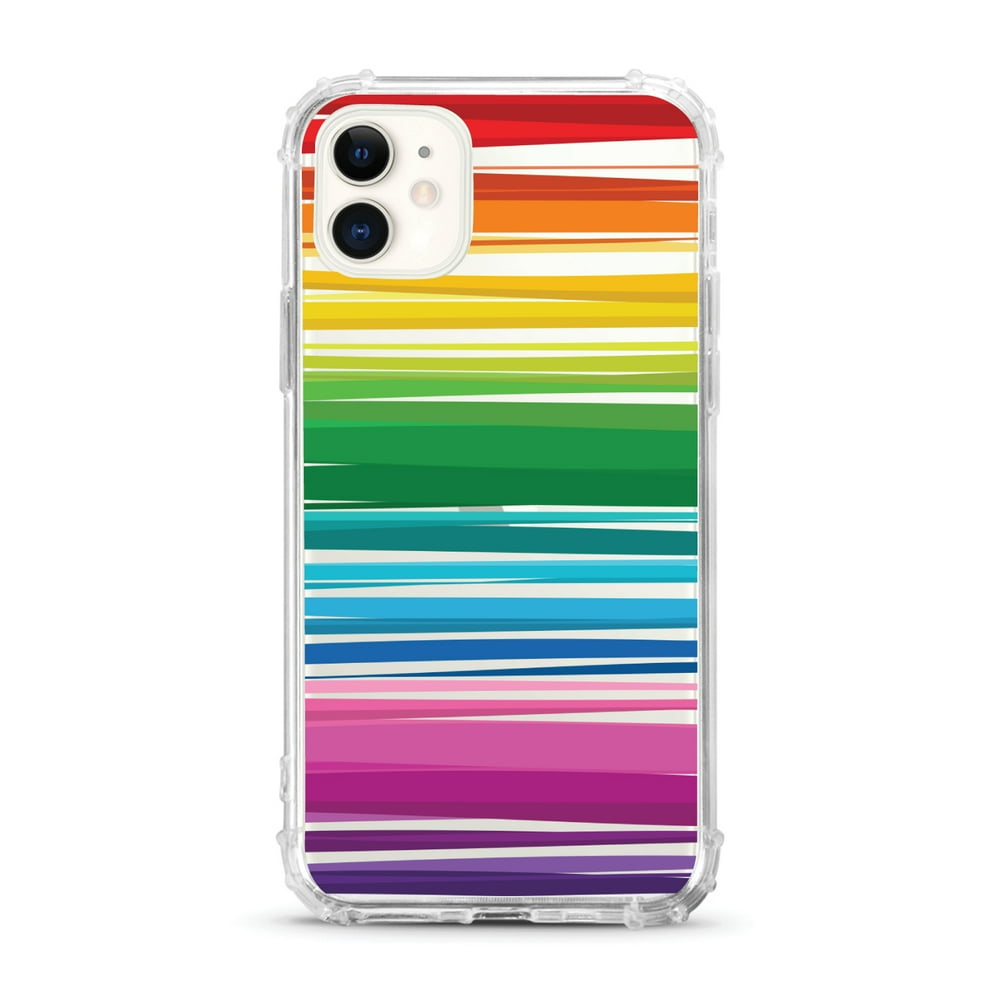 OTM Essentials iPhone 11 Phone Case, Stripes Rainbow - Walmart.com ...