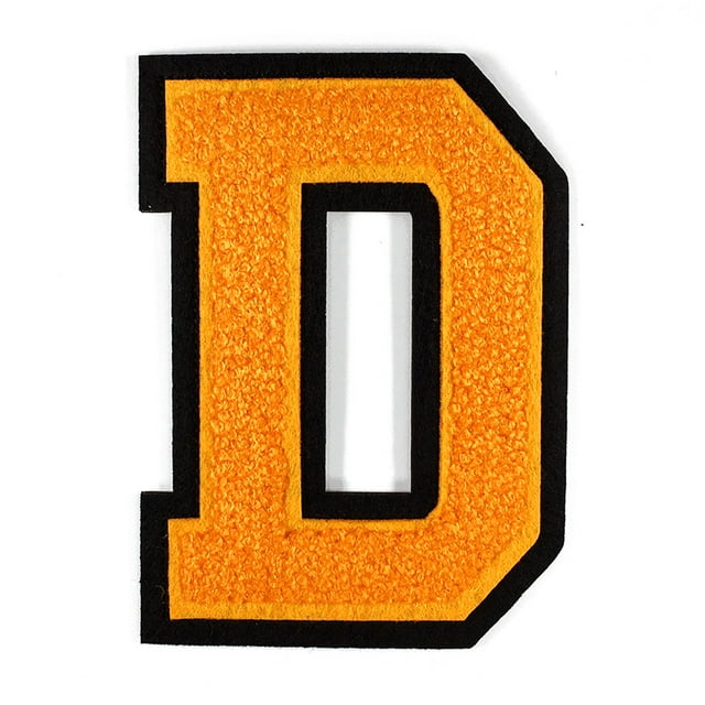 Chenille Stitch Varsity Iron-On Patch by pc, 4-1/2", Golden Yellow ...