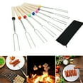Extendable Marshmallow Roasting Sticks - Set of 8 Telescoping Skewers & Hot Dog Forks with ...