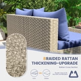 UDPATIO 7 Pieces Outdoor Patio Furniture Set, Outdoor Wicker Patio ...