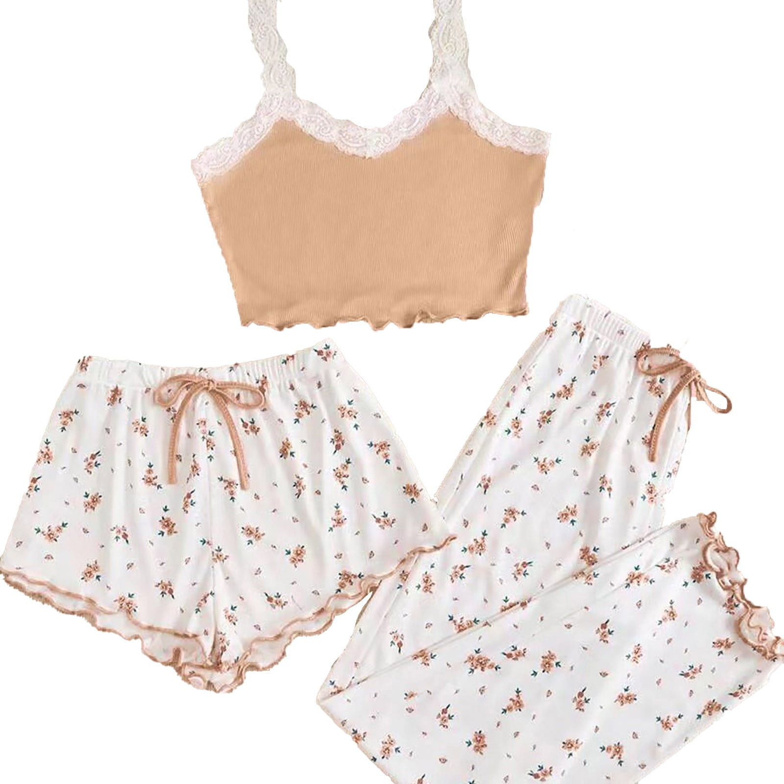 Click here for Hhspeishii Stylish Women Pajama Set Lace Trim Shor... prices