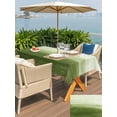 Abstract Ocean Rectangle Outdoor Tablecloth with Umbrella Hole Green ...