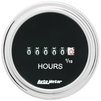 AUTO METER 2587 2IN HOURMETER, 8-32 VOLTS SSE, CHROME - Walmart.com