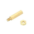 Uxcell 10mm+3mm M2 Standoff Screws 100 Pack Brass Hex Standoffs Nuts ...