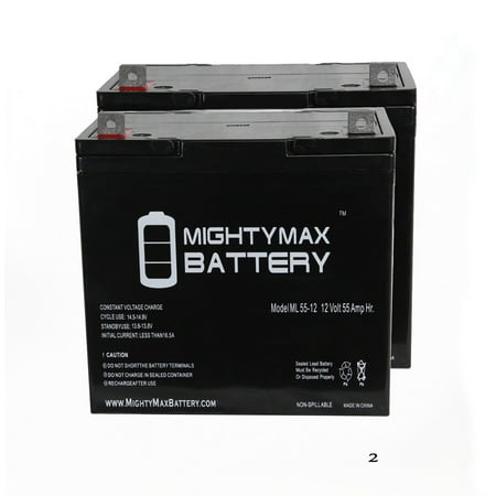 UB12550 (Group 22NF) Battery - Universal Battery - 12V 55Ah - 2 Pack ...