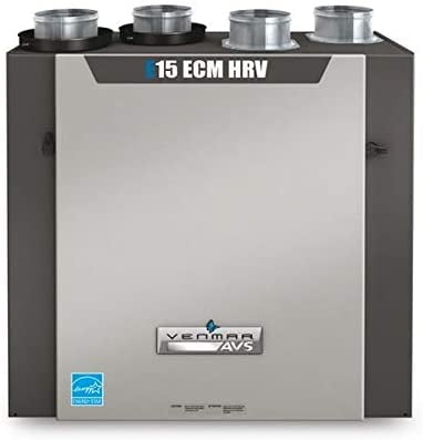 VENMAR E15 ECM HRV (43901). Variable CFM, Factory Set (55-125CFM) Heat ...