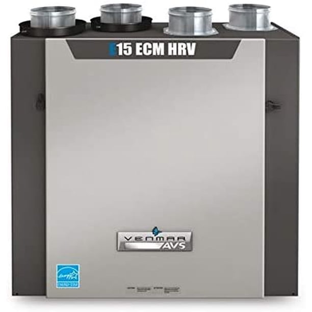 VENMAR E15 ECM HRV (43901). Variable CFM, Factory Set (55-125CFM) Heat ...