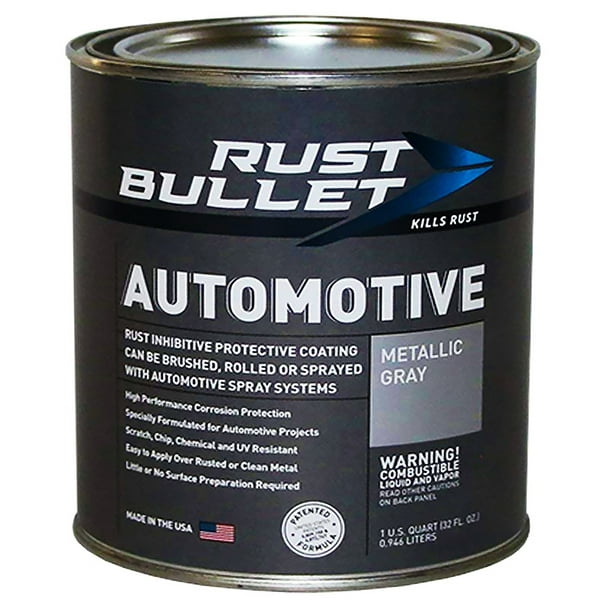 Rust Bullet Automotive - Rust Inhibitor Rust Paint Quart Metallic Gray ...