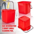 8 Pcs Sanitizing Bucket 3 Quart Cleaning Pail Small Detergent Square ...