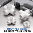 6Pcs 5-Way PVC Pipe Fitting, 1/2" SCH40 Connector for DIY Furniture ...