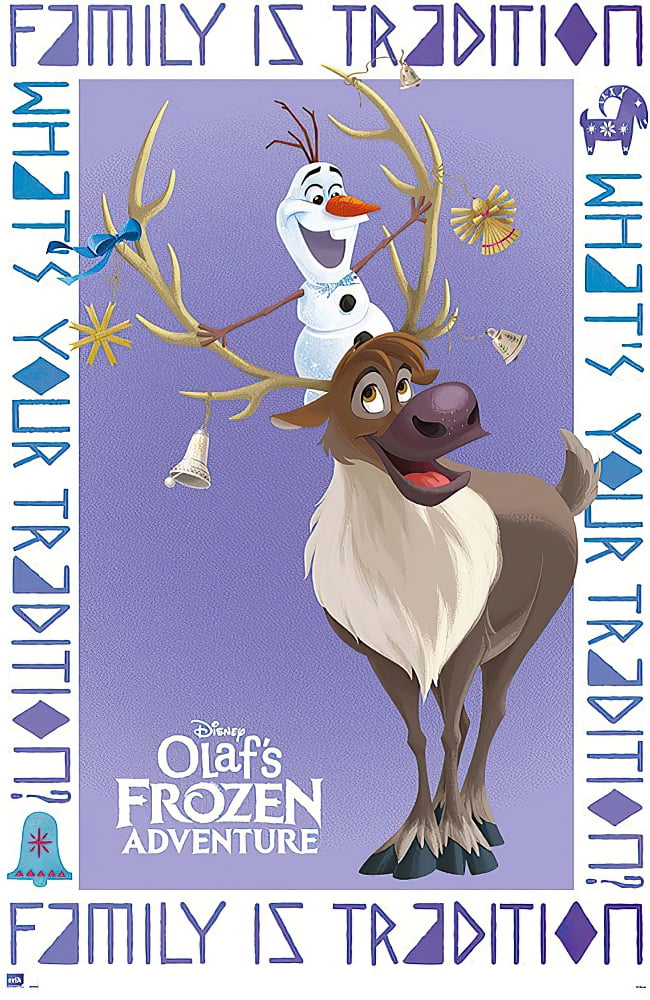 Olaf's Frozen Adventure - Disney Movie Poster / Print (Olaf & Sven ...