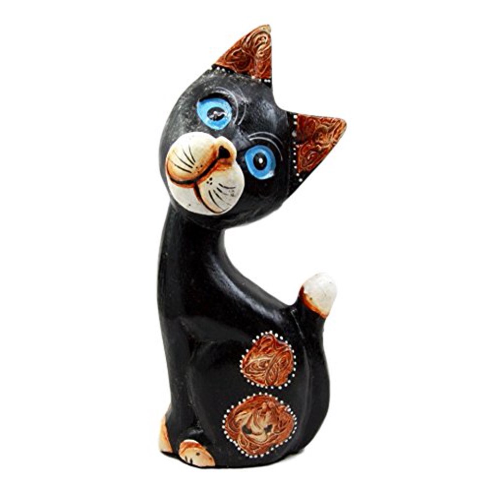 Balikraft Hand Made Wood Artisans "Kucing Mimpi" Adorable Blue Eyed ...