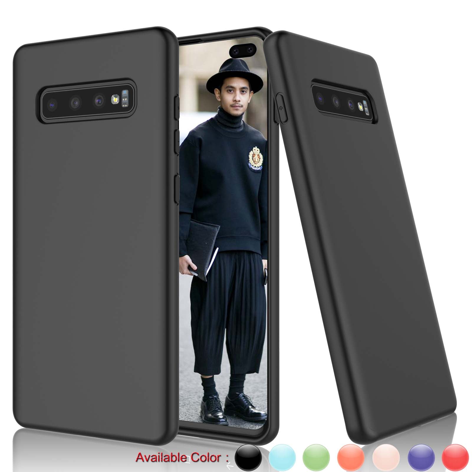 Cases for Galaxy S10 / S10+ / S10 5G / S10E, Njjex Liquid Silicone Gel ...