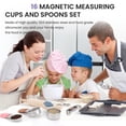 Magnetic Measuring Cups and Spoons Set 16-Piece Color 304 Stainless ...