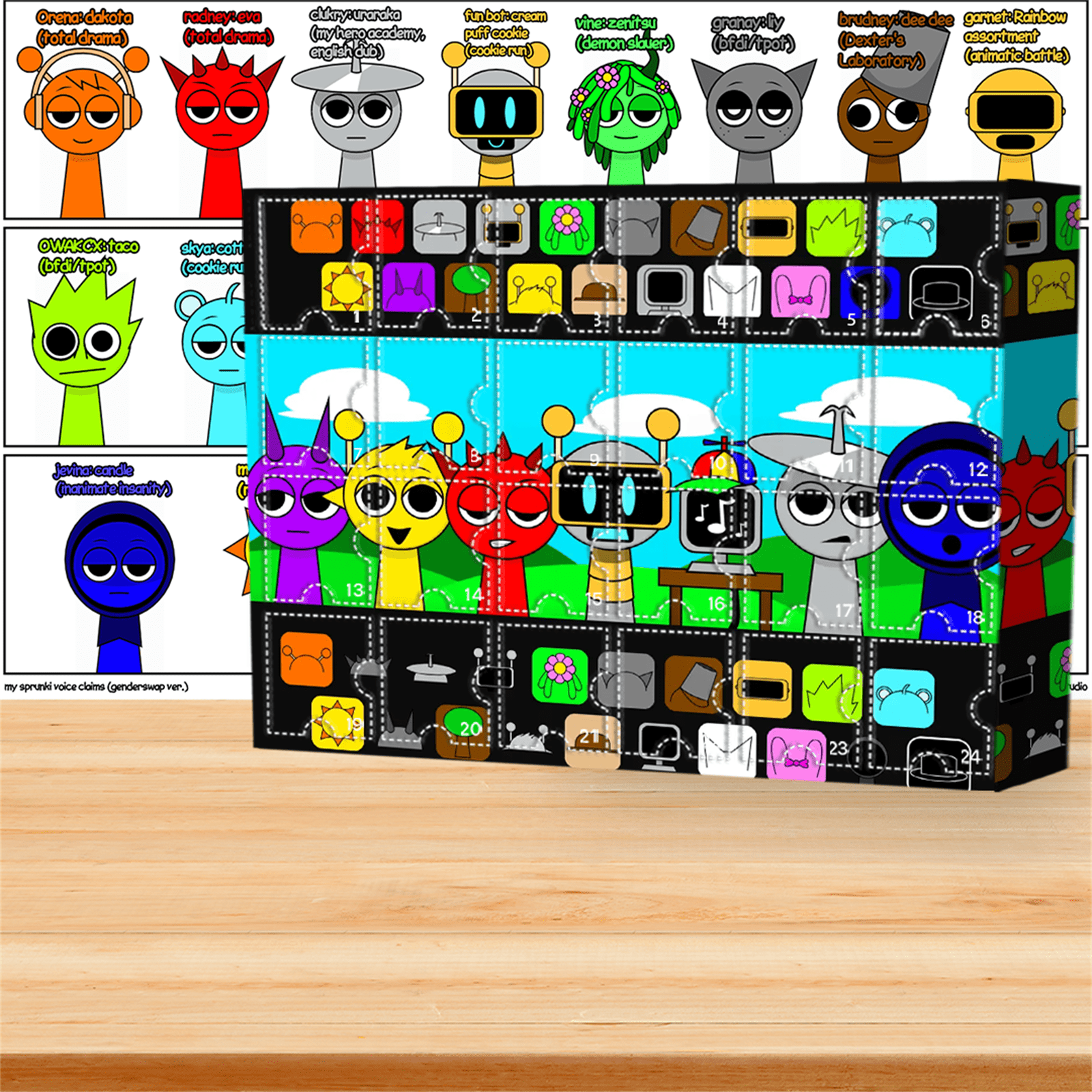 24 Packs Sprunki Action Figures Mystery Box, Sprunki Mystery Box ...