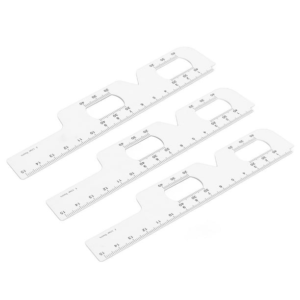 Pupil Ruler, Positioning Edges 3Pcs Eye Distance Ruler Accurate ...
