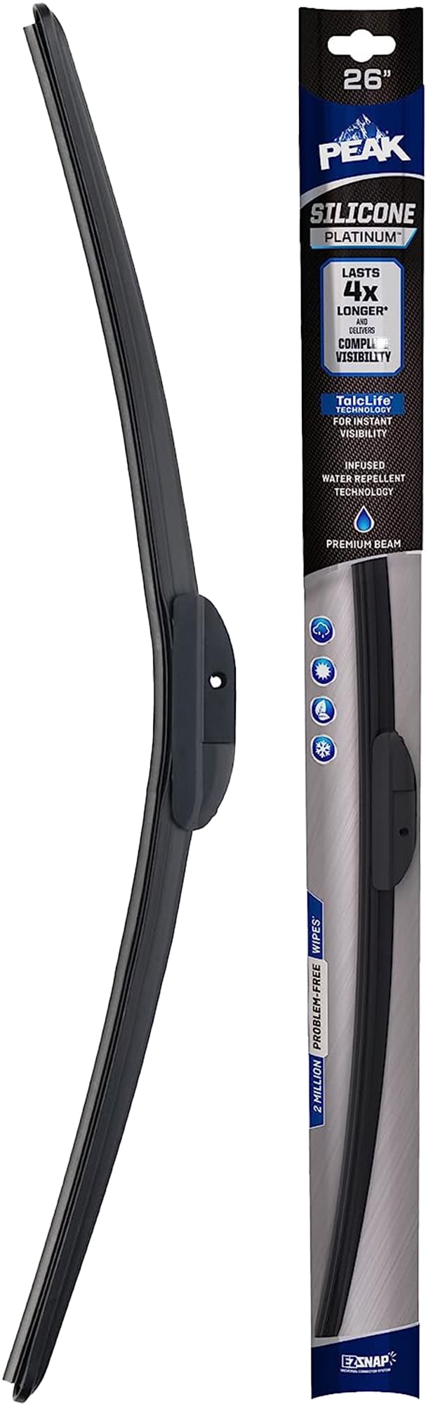 PEAK Silicone Platinum 26" Front Windshield Wiper Blade, Replacement ...