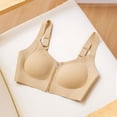 Besolor Womens Zip Front Bras Wireless Seamless No Underwire Padded ...