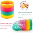 WOBOX Rainbow Plastic Coil Spring Toy, 4 Inch Colorful Slinky Toy for ...
