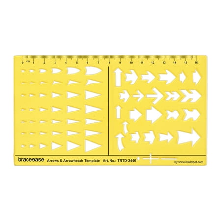 Traceease Arrows Drafting Arrows & Arrowheads Template Drawing Stencil ...
