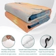 Queen Quilt Bedding Set Sea Bird Sunset Ocean Breathable Summer Cooling ...