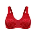 Deyllo Women Plus Size Minimizer Bras Full Coverage Wirefree Non Padded ...