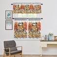 Kitchen Window Curtains Valance and Tier Set, Thanksgiving Pumpkin ...