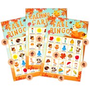 Big Dot of Happiness Thanksgiving Bingo Game Set - Fall Harvest Party ...