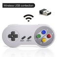 2 Pack 2.4 GHz Wireless USB Controller Compatible with SNES Games, SNES ...