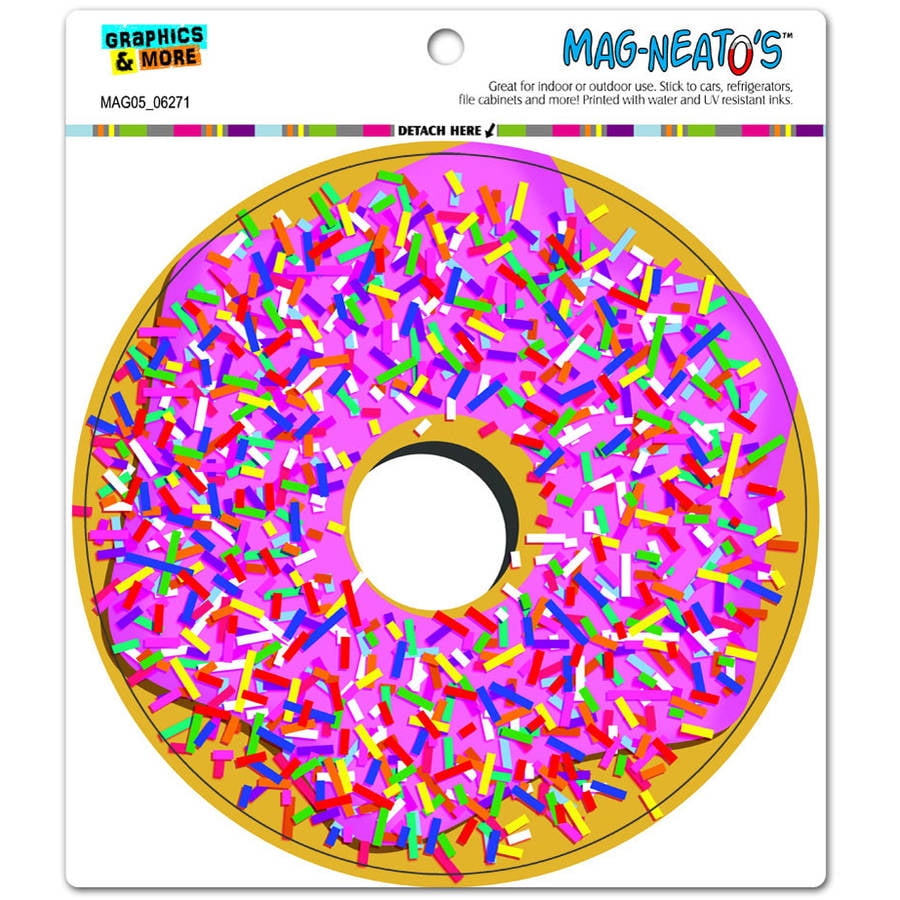 Pink Donut Sprinkles Circle Automotive Car Refrigerator Locker Vinyl ...