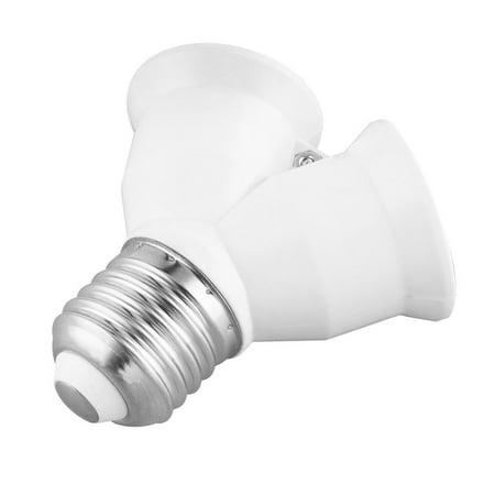 YellowDell E27 to E27 One-Divided-Two Light Bulb Base Durable Y Shape ...